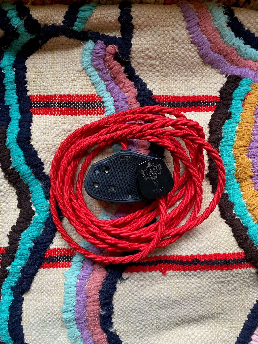 Lola's Leads | Curated collection | Coloured Fabric Extension Cables ...
