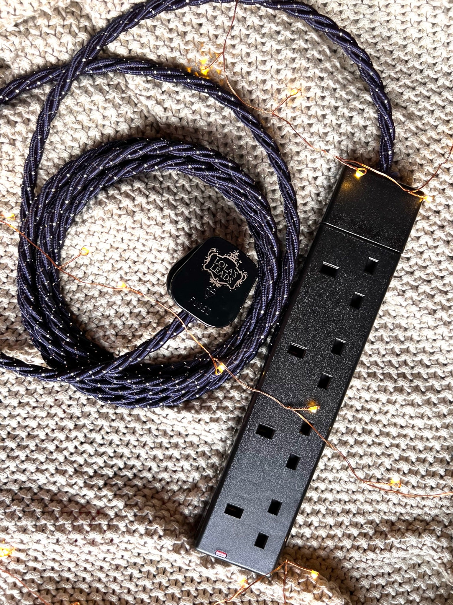 Lola's Leads | Curated collection | Coloured Fabric Extension Cables ...