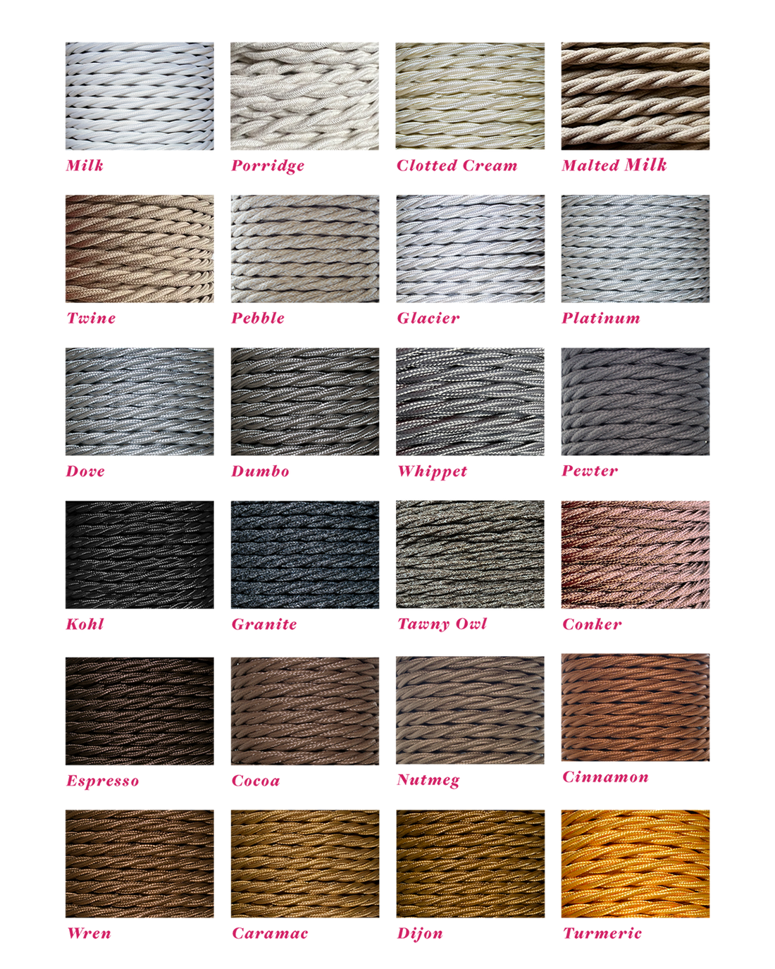 Lola's Leads Fabric Extension Lead in Garnet 1m-50m 2-6 Gang – Lolas Leads