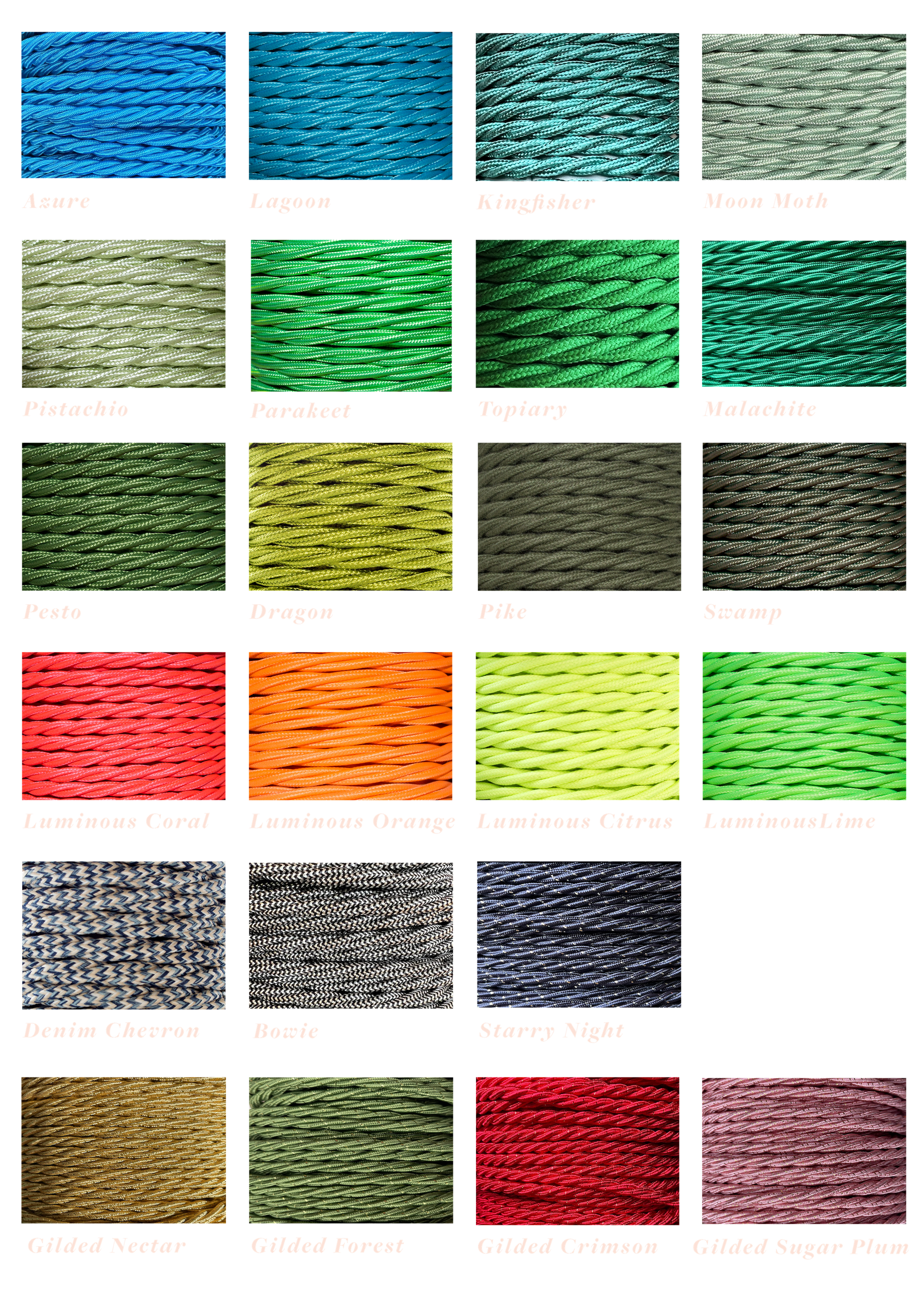Lola's Leads Fabric Extension Lead in Raspberry 1m-50m 2-6 Gang